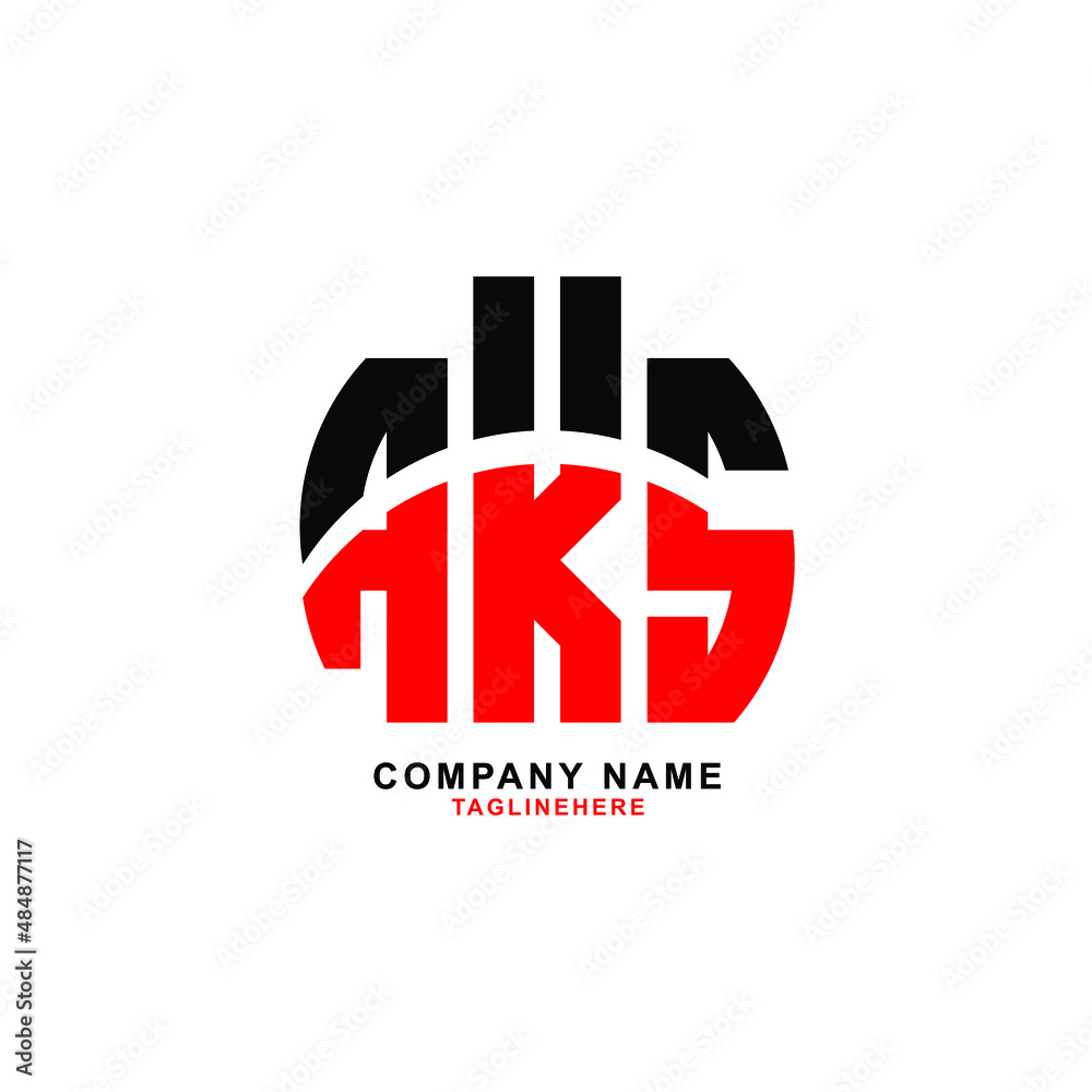 AKS letter design. AKS letter logo design with white background. AKS ...