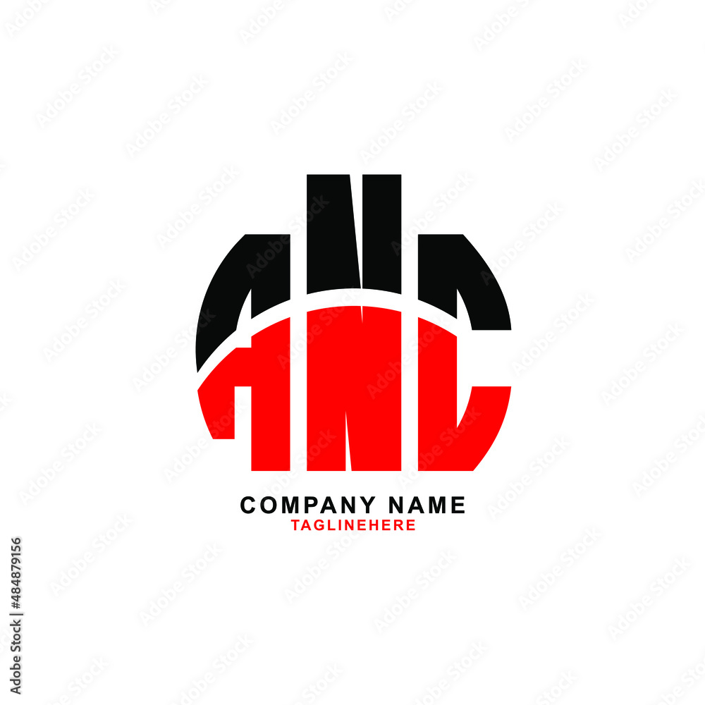 ANC letter design. ANC letter logo design with white background. ANC ...