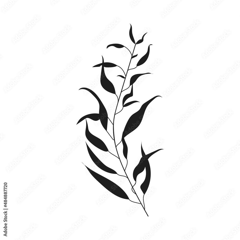 Herbs icon vector set. herbarium illustration sign collection. herb ...