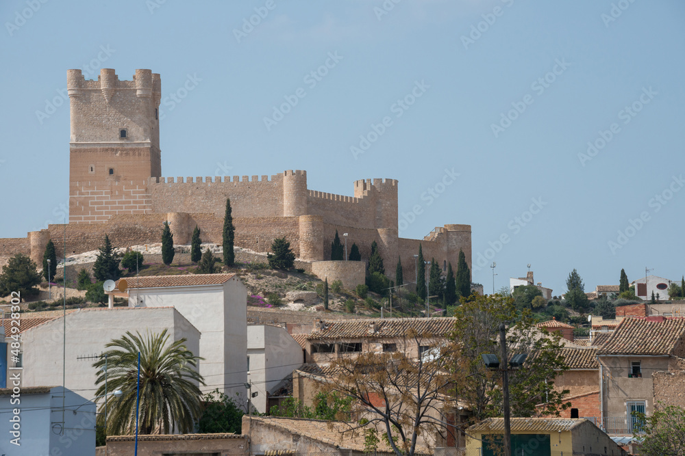 Castillo de Villena en la provincia de Alicante y comunidad de Valencia ...