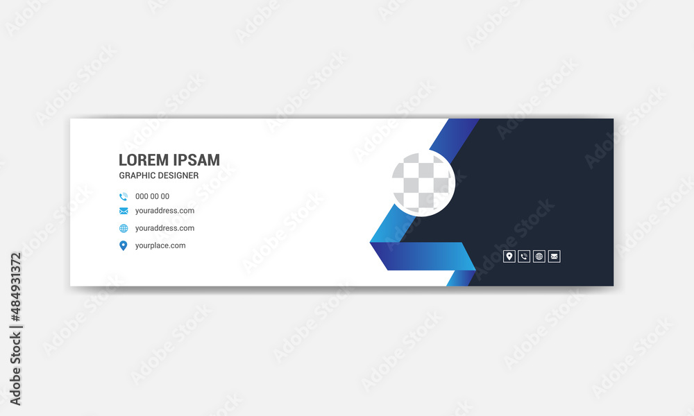 Email signature template design. Corporate email signature banner ...