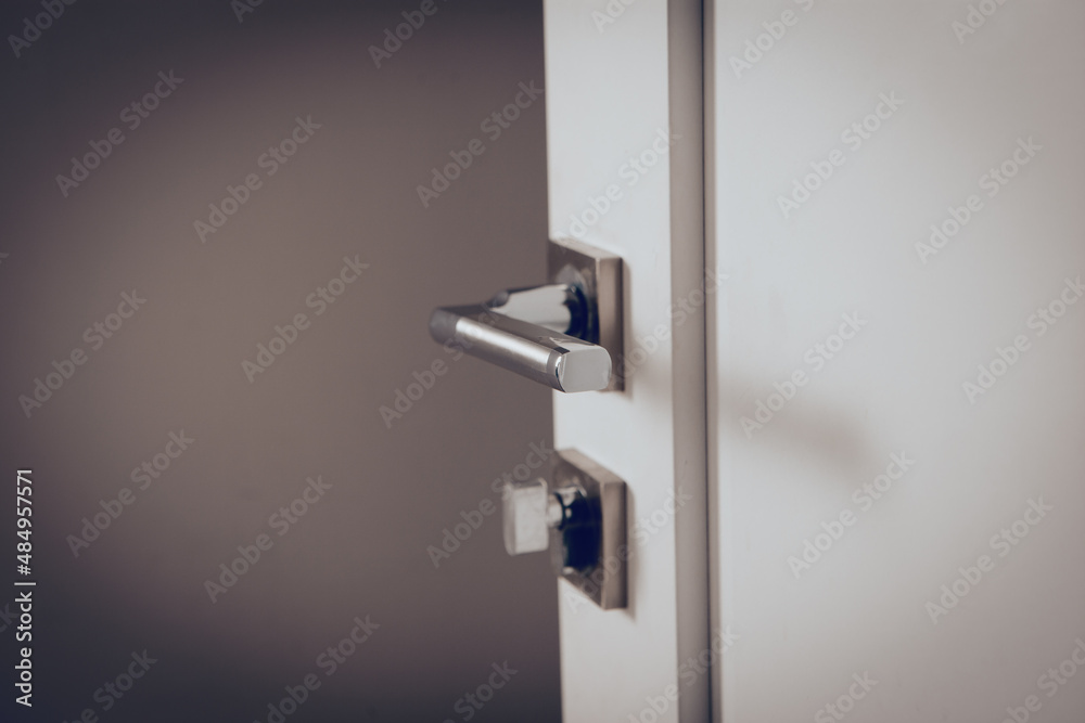 stylish doorknob and door in a design apartment Stock Photo | Adobe Stock