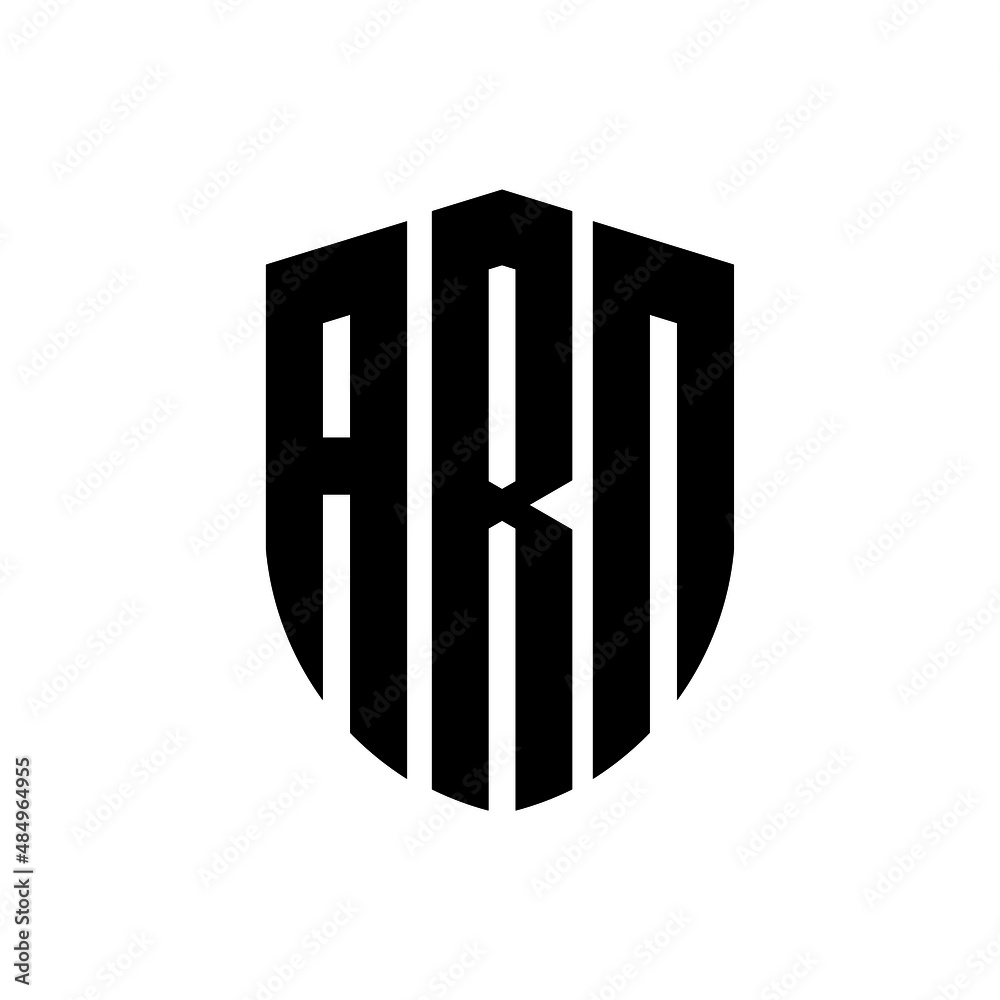 ARN letter logo design. ARN modern letter logo with black background ...