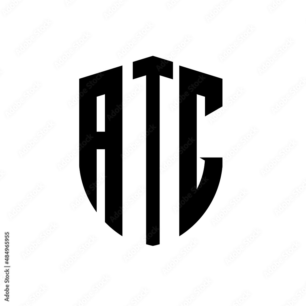 ATG letter logo design. ATG modern letter logo with black background ...