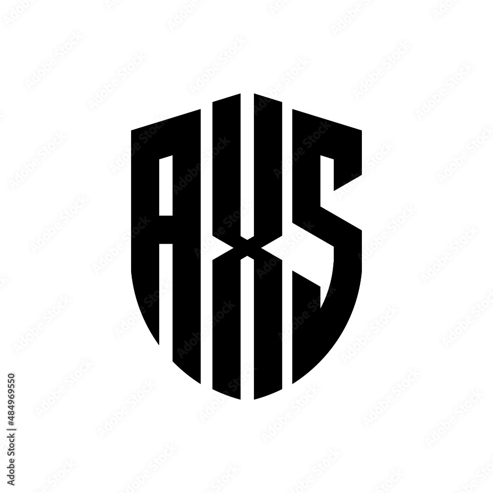 AXS letter logo design. AXS modern letter logo with black background ...