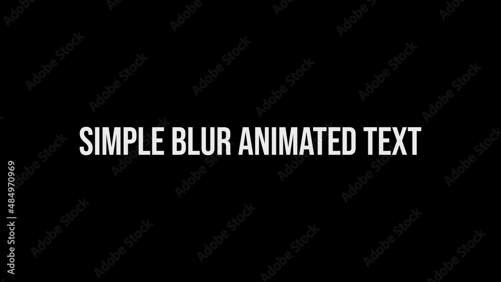 Simple Blurry Word Title Stock Template | Adobe Stock