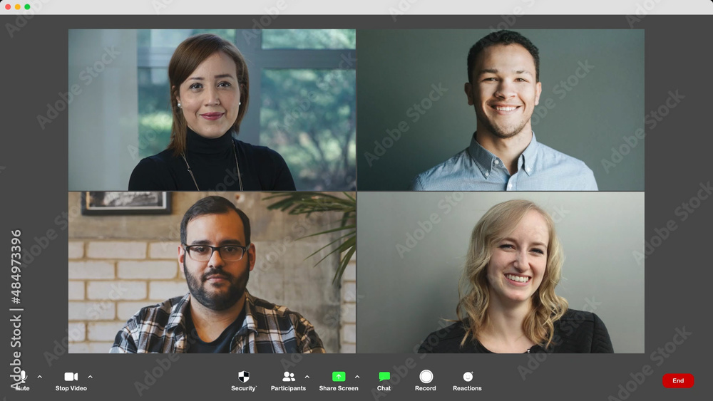 Video Conferencing Media Replacement Template Stock Template | Adobe Stock