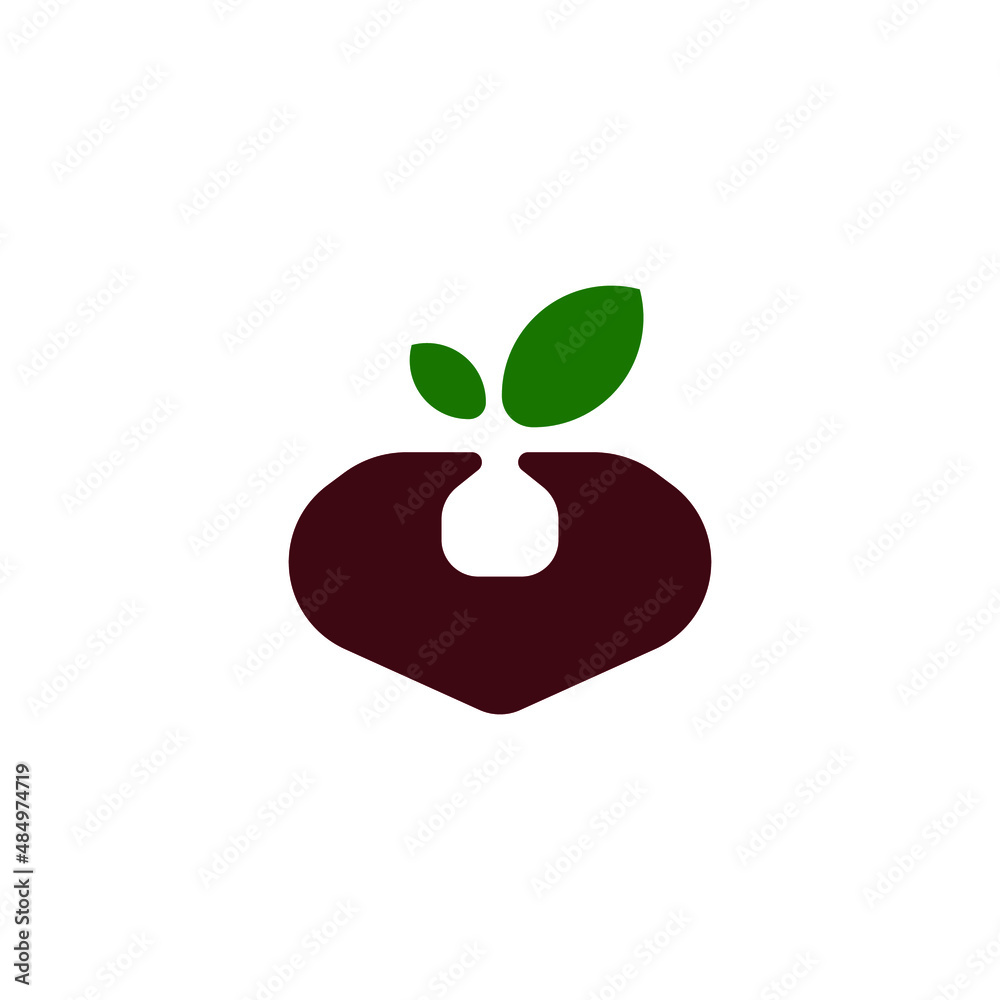 Beetroot Logo vegetable logo design template. Vector illustration Stock ...