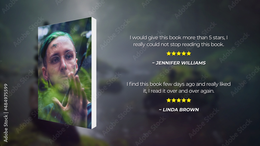 Book Testimonial Review Stock Template | Adobe Stock