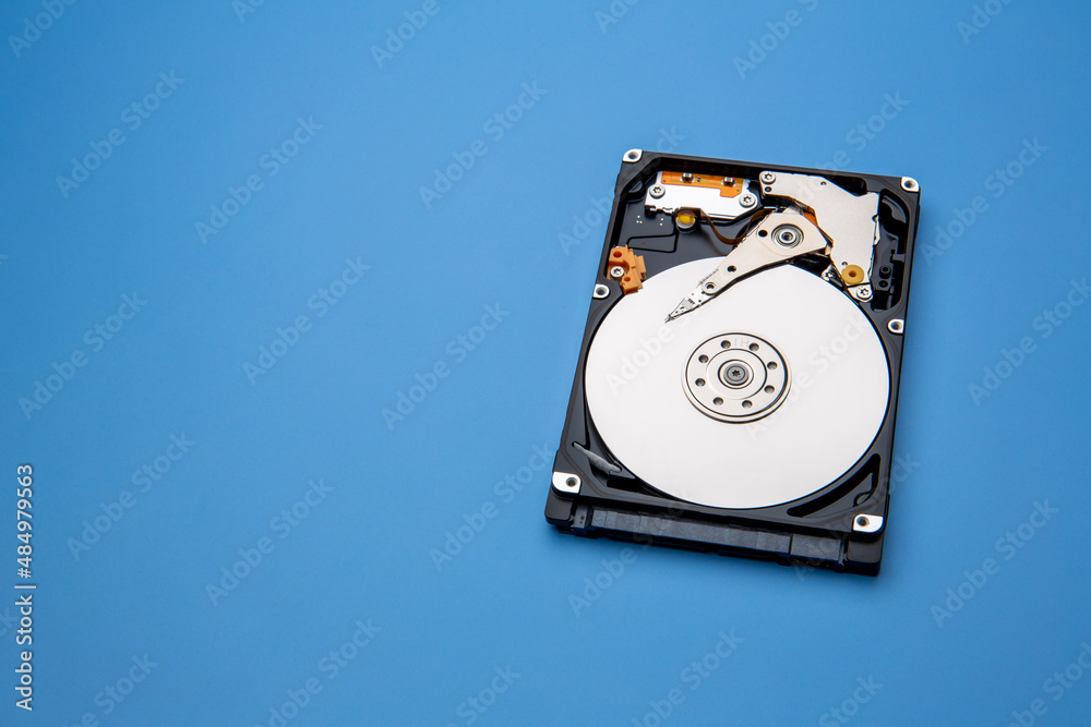 Hard disk drive and open cover. Computer hardware, hard disk, storage ...