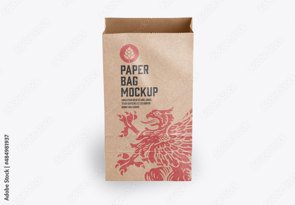 Kraft Paper Bag Mockup Stock Template | Adobe Stock