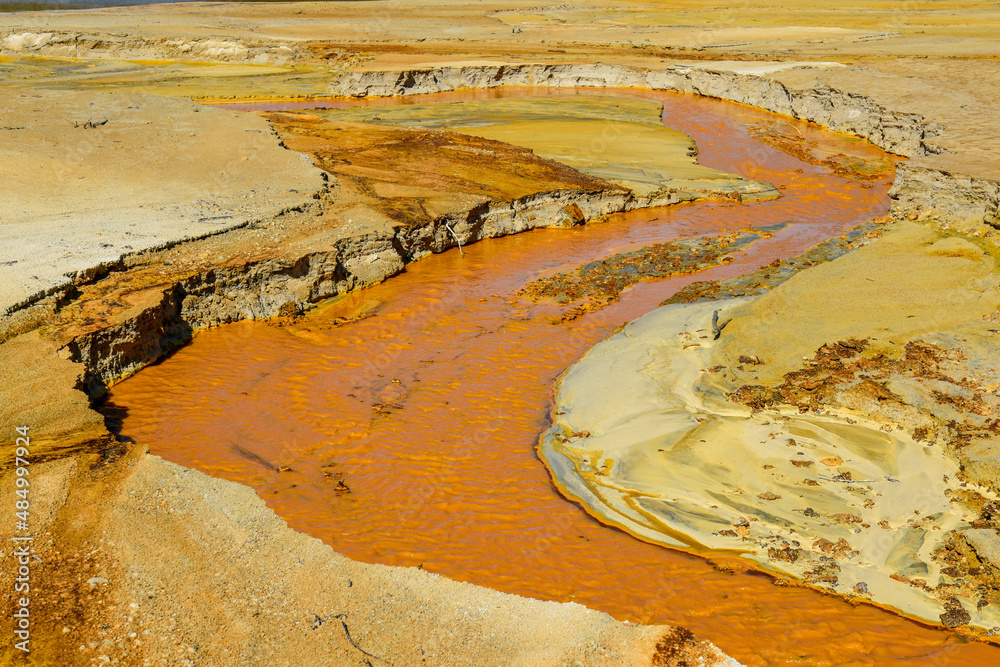 Poison from a gold mine - river pollution Stock Photo | Adobe Stock
