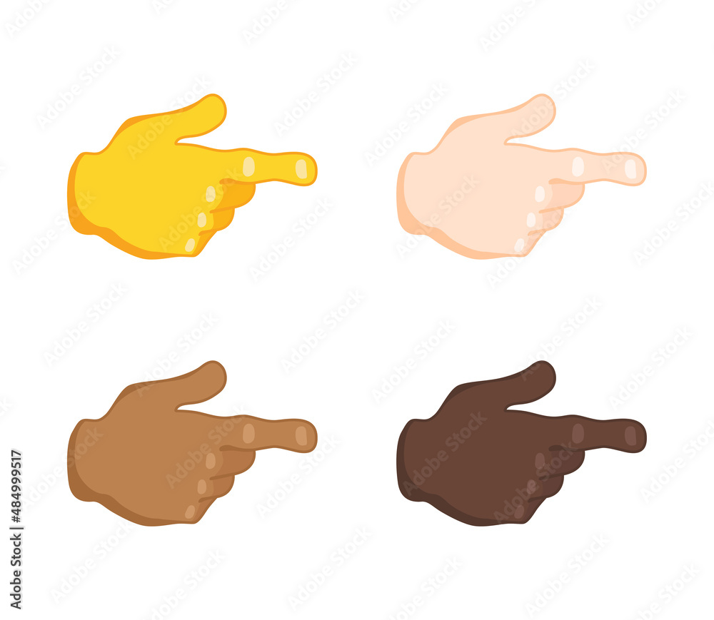 Backhand Index Pointing Right Gesture Icon. Backhand Index Pointing ...