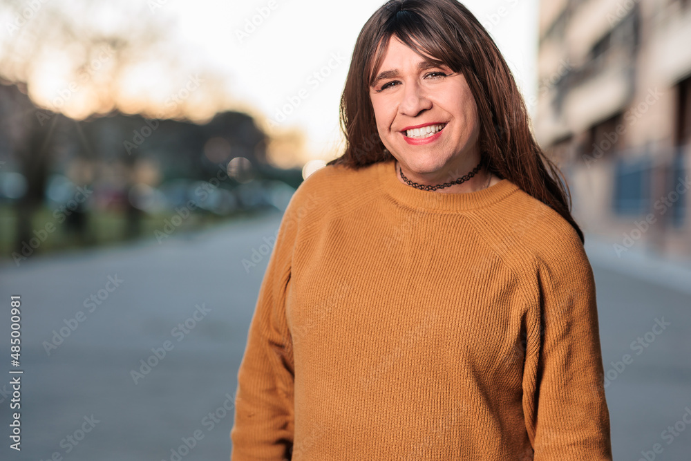 transgender woman diversity pride and equality break the bias. Portrait ...