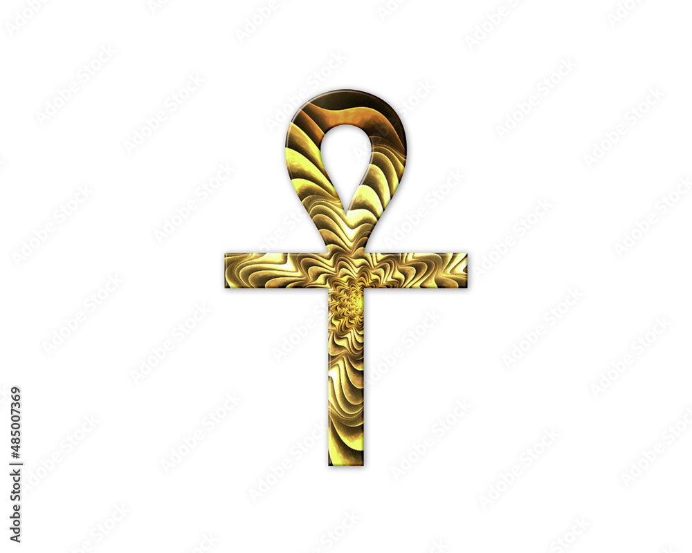 Ankh Egyptian, African Pride symbol Golden Crispy icon logo ...