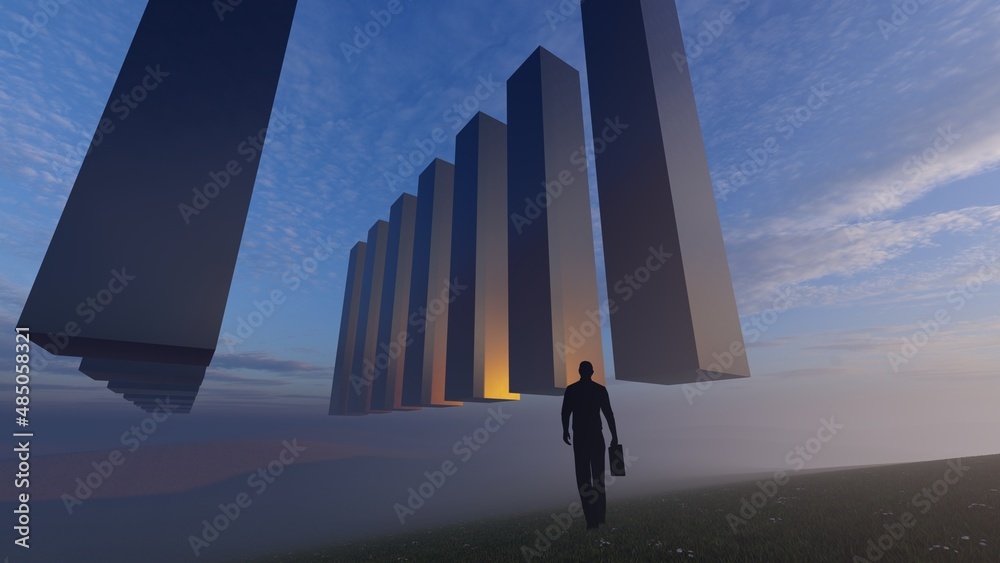 giant alien structure Stock Illustration | Adobe Stock