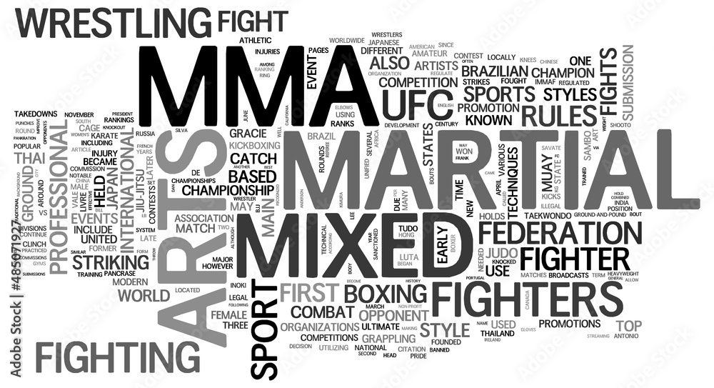 MMA - Mixed martial arts - Fighters and ultimate fight cage concepts ...