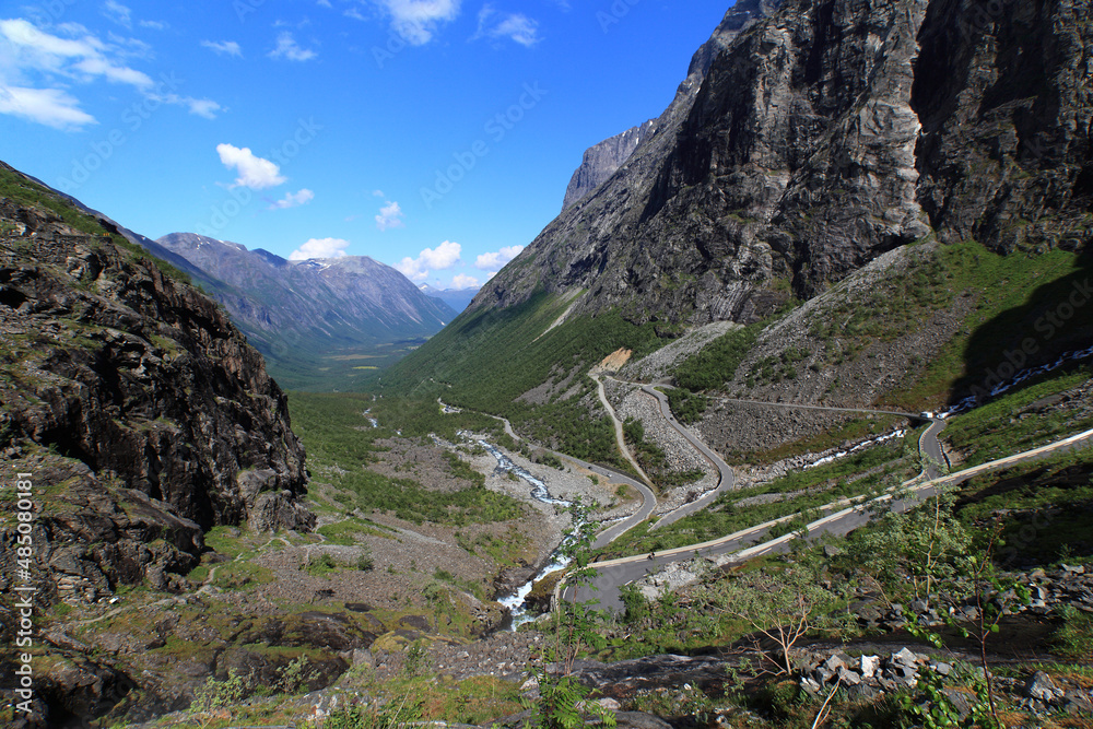 Trollstigen (troll path) - a tourist attraction in Norway Stock Photo ...