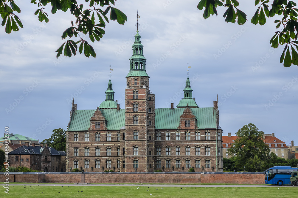 External view of medieval Rosenborg Castle. Rosenborg Castle built by ...