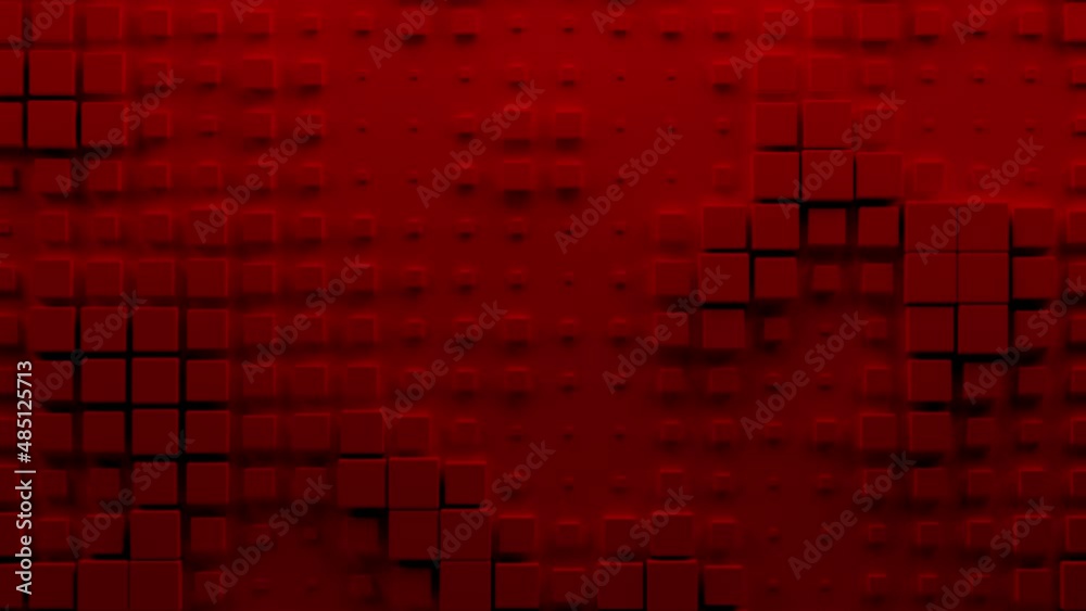 abstract animated dark red business background with moving squares ...