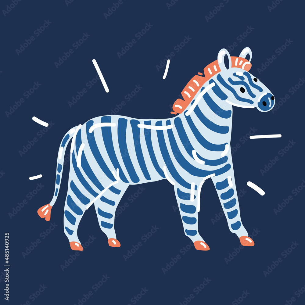 Cartoon vector illustration of Zebra Stock Vector | Adobe Stock