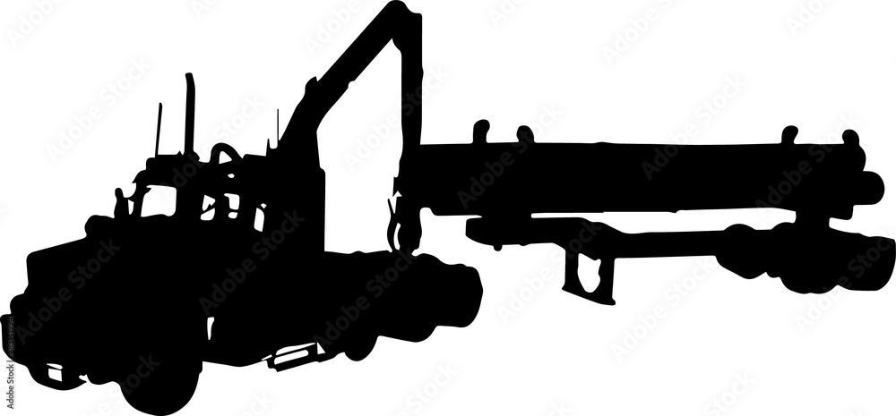 Logging Truck Silhouettes Logging Truck SVG EPS PNG Stock Vector ...
