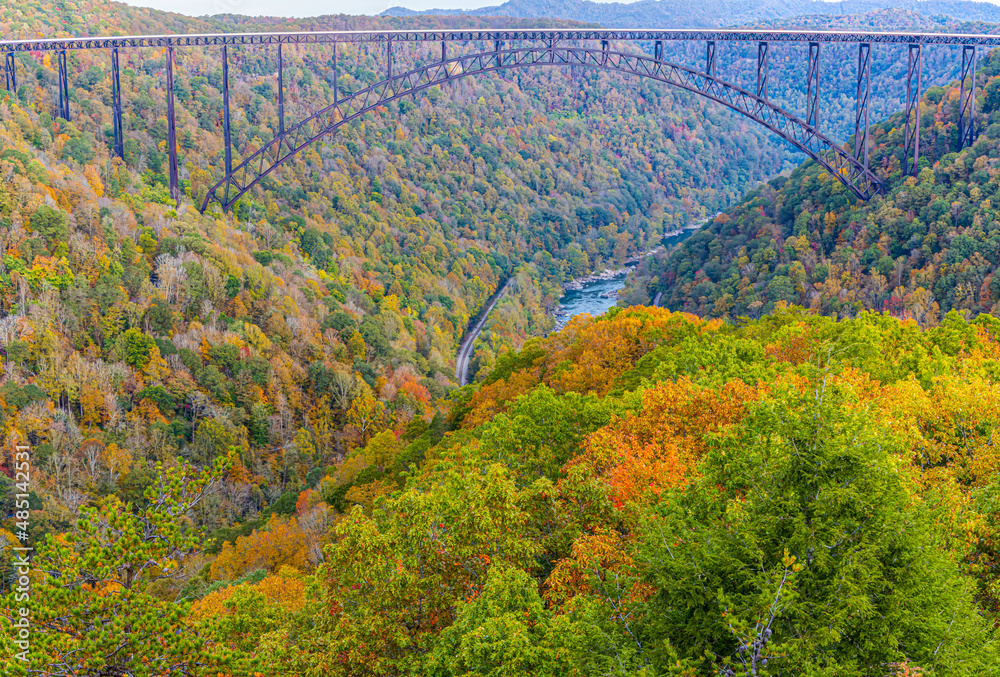 The New River Gorge Bridge From Long Point, New River Gorge National ...