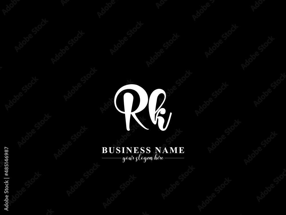 Signature RK Logo Vector, Unique Monogram Rk Signature Typography Logo ...
