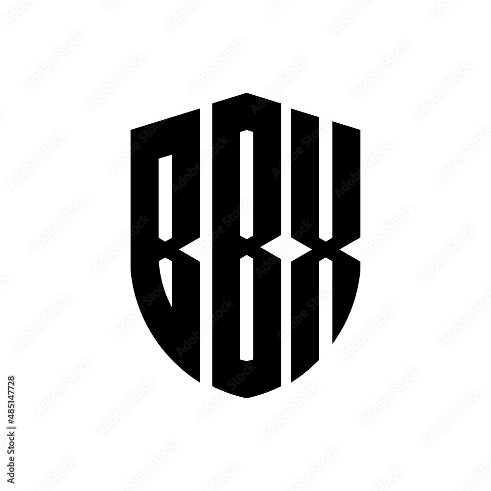 BBX letter logo design. BBX modern letter logo with black background ...