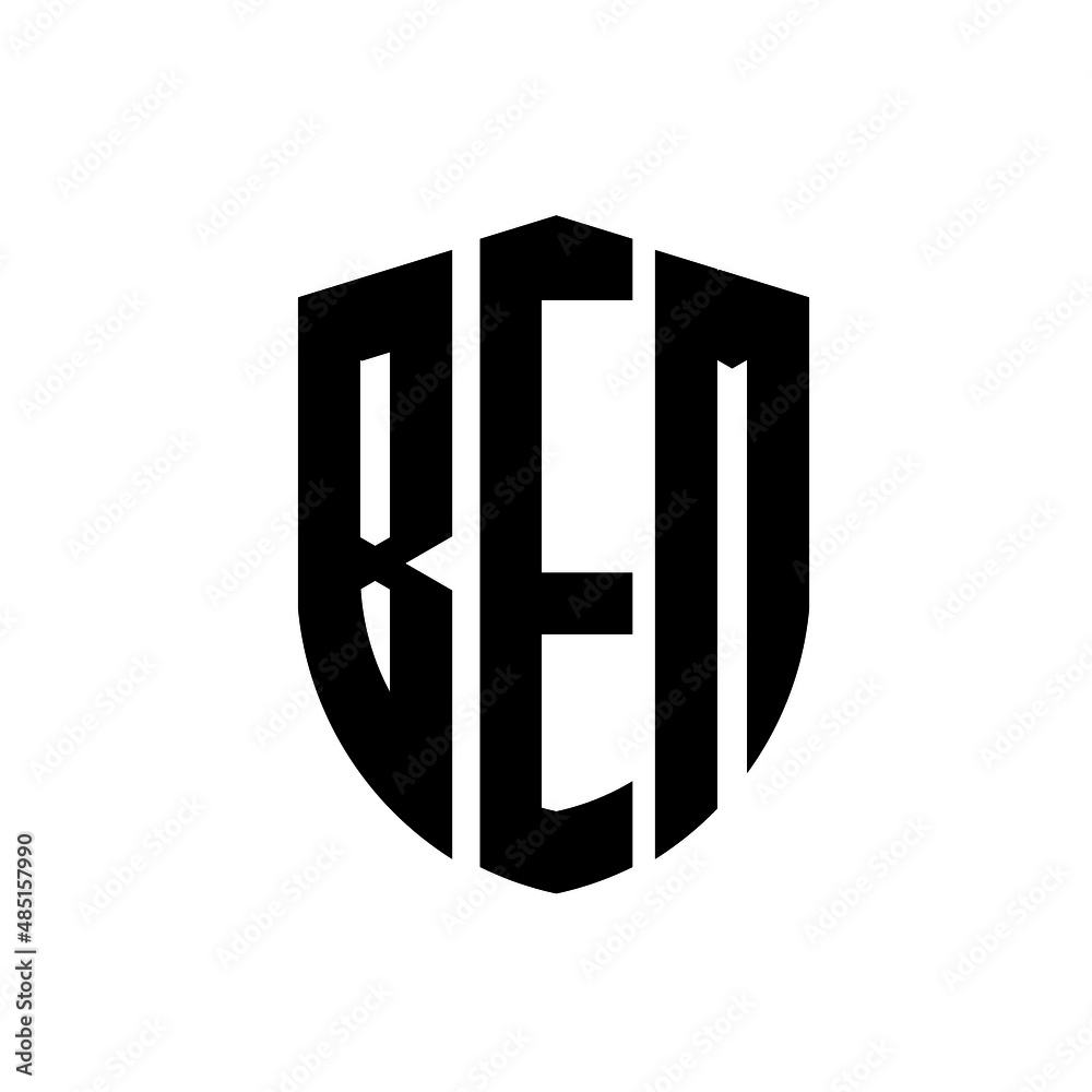 BEM letter logo design. BEM modern letter logo with black background ...