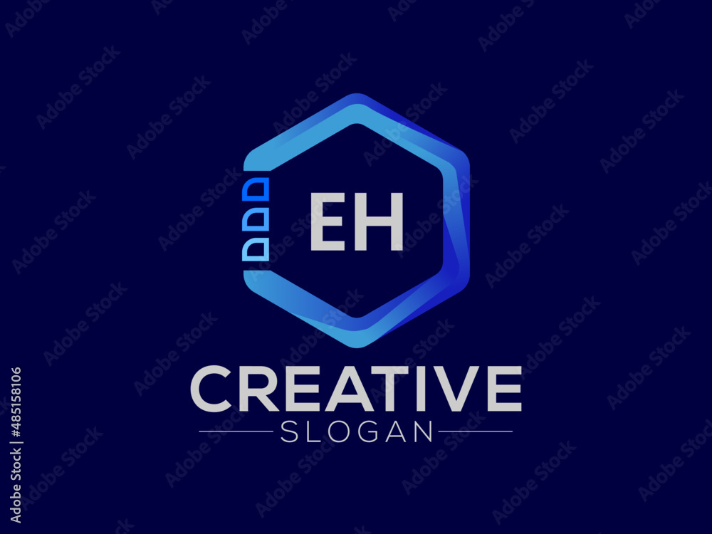 EH logo, EH letter logo design, EH Minimal logo, EH Shield Logo, EH ...
