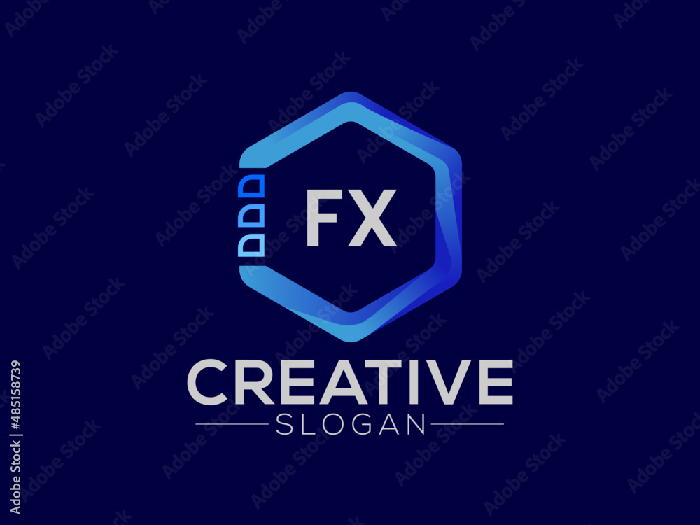 FX logo, FX letter logo design, FX Minimal logo, FX Shield Logo, FX ...