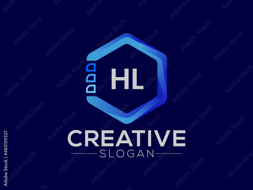 HL logo, HL letter logo design, HL Minimal logo, HL Shield Logo, HL ...