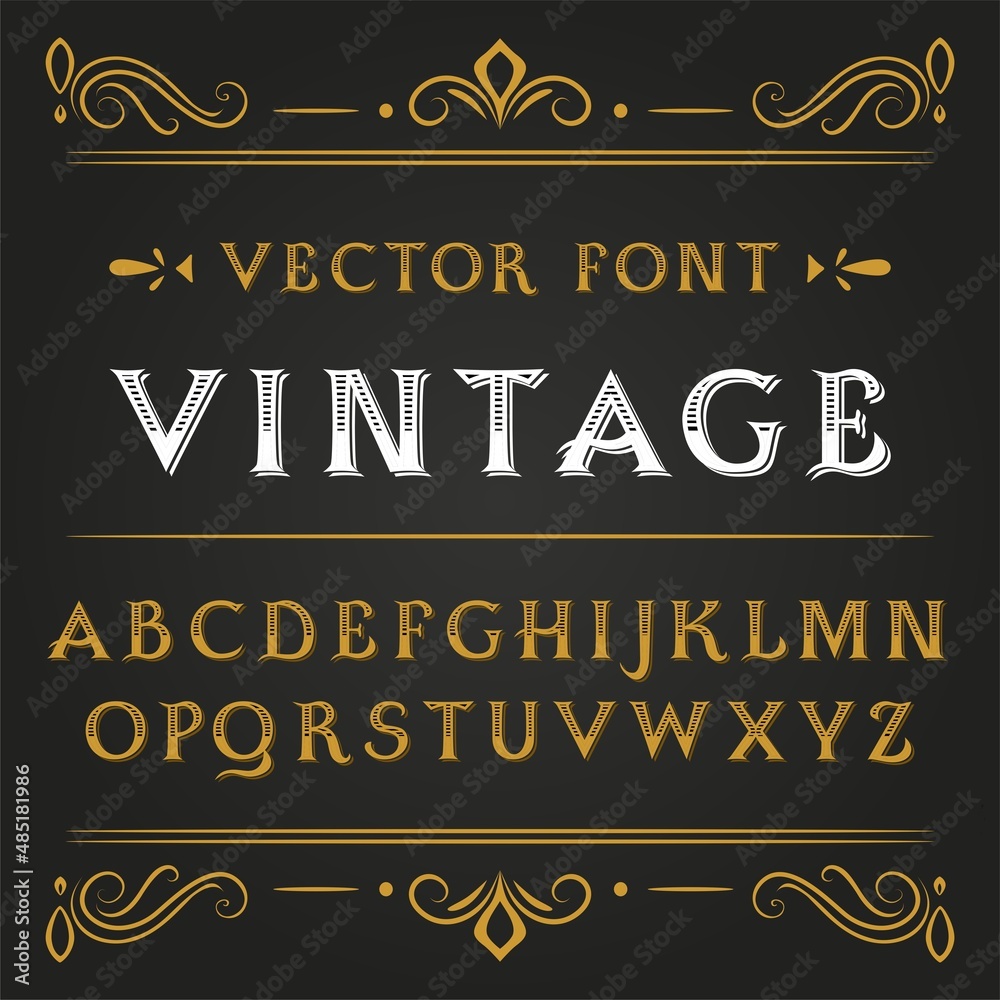Serif vintage font. Perfect for alcohol labels, logos, shops and more ...