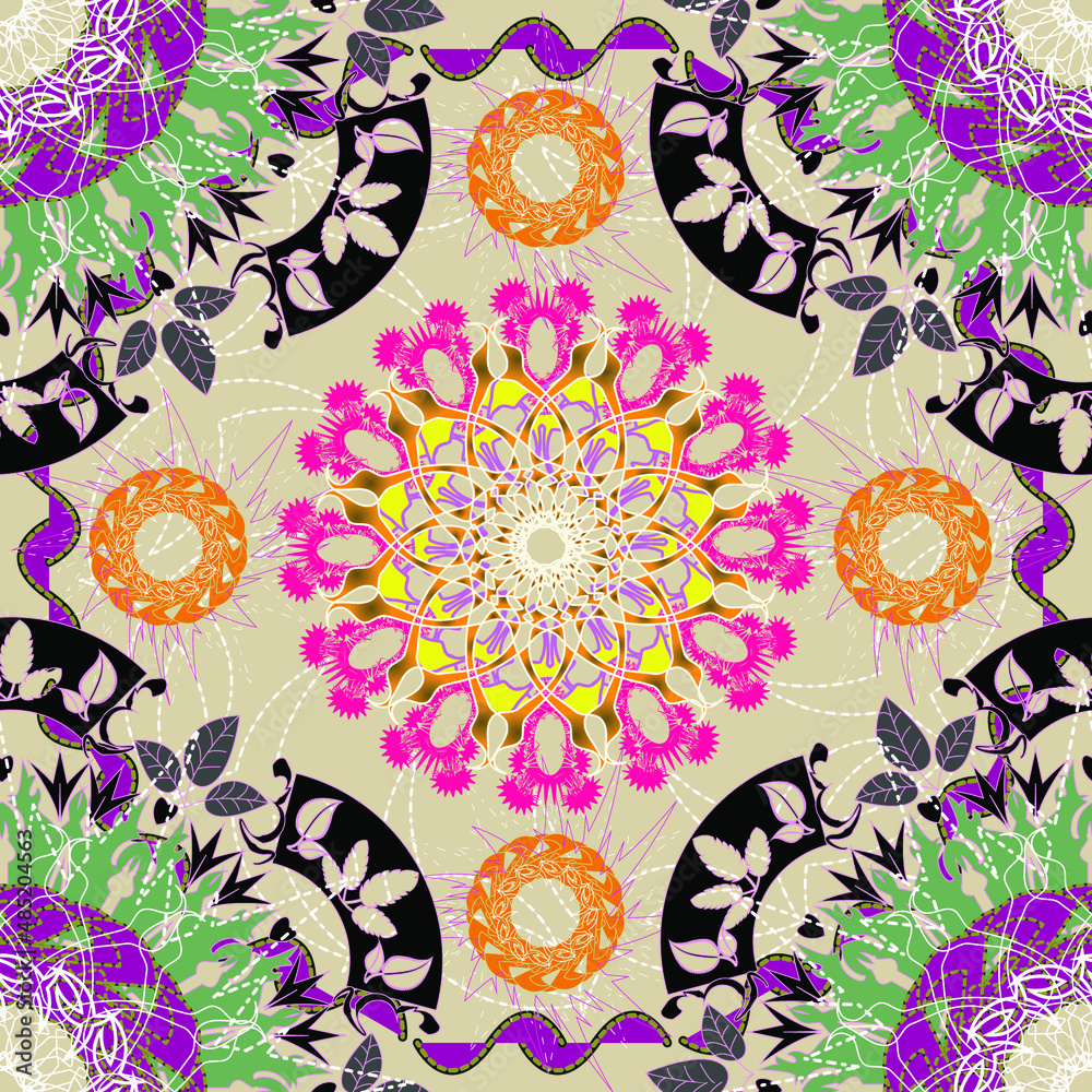 Muster, Symbol aus Blumen, Vektor Grafik Stock Vector | Adobe Stock