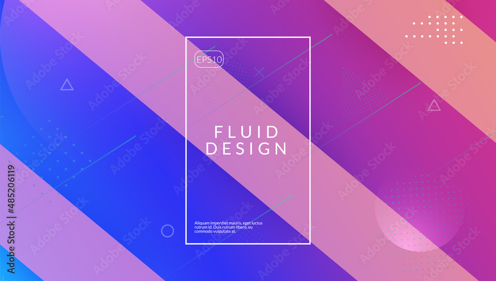 Gradient Shape. Graphic Frame. Art Dynamic Banner. Futuristic Layout ...