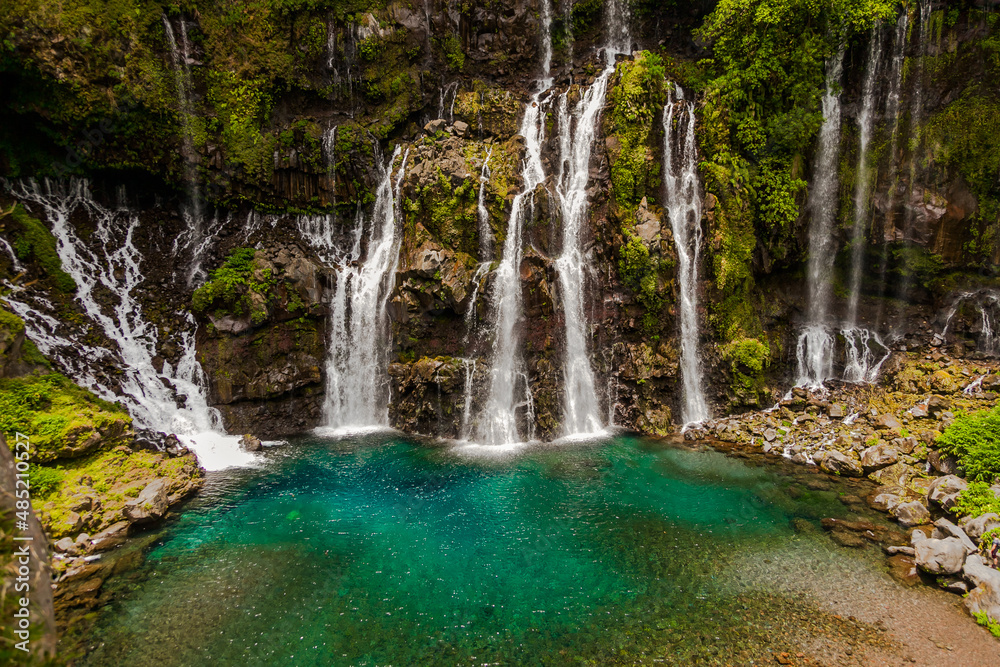 Foto de Cascade de Grand Galet à La Réunion , riviere Langevin do Stock ...