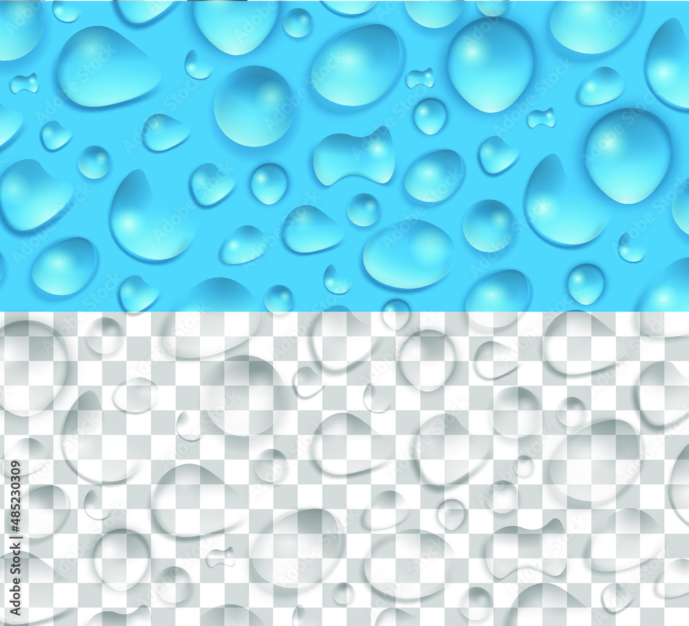 Dew water transparent water drops texture Stock Vector | Adobe Stock