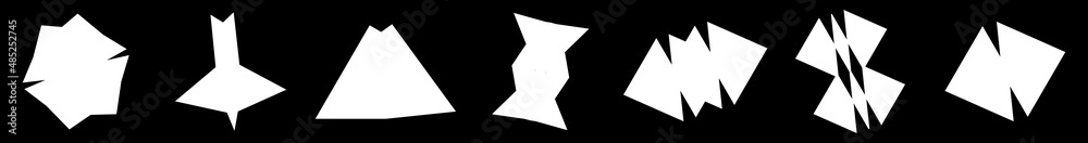 Simple abstract geometric form(s), shape(s). Random, angular vetor ...