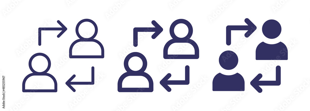 User switch icon. Change user icon in different design. Vector ...