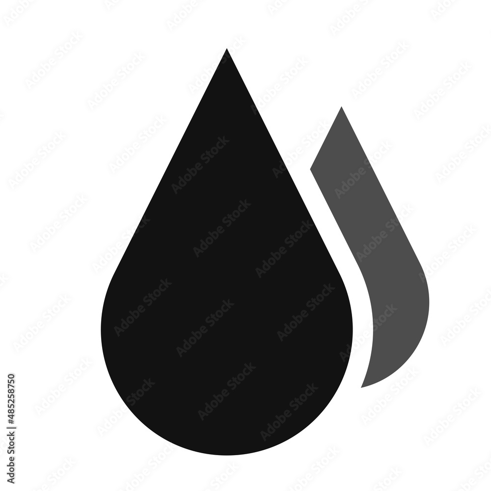 Oil, fuel liquid drop, droplet icon, symbol. Petrol, petroleum, diesel ...