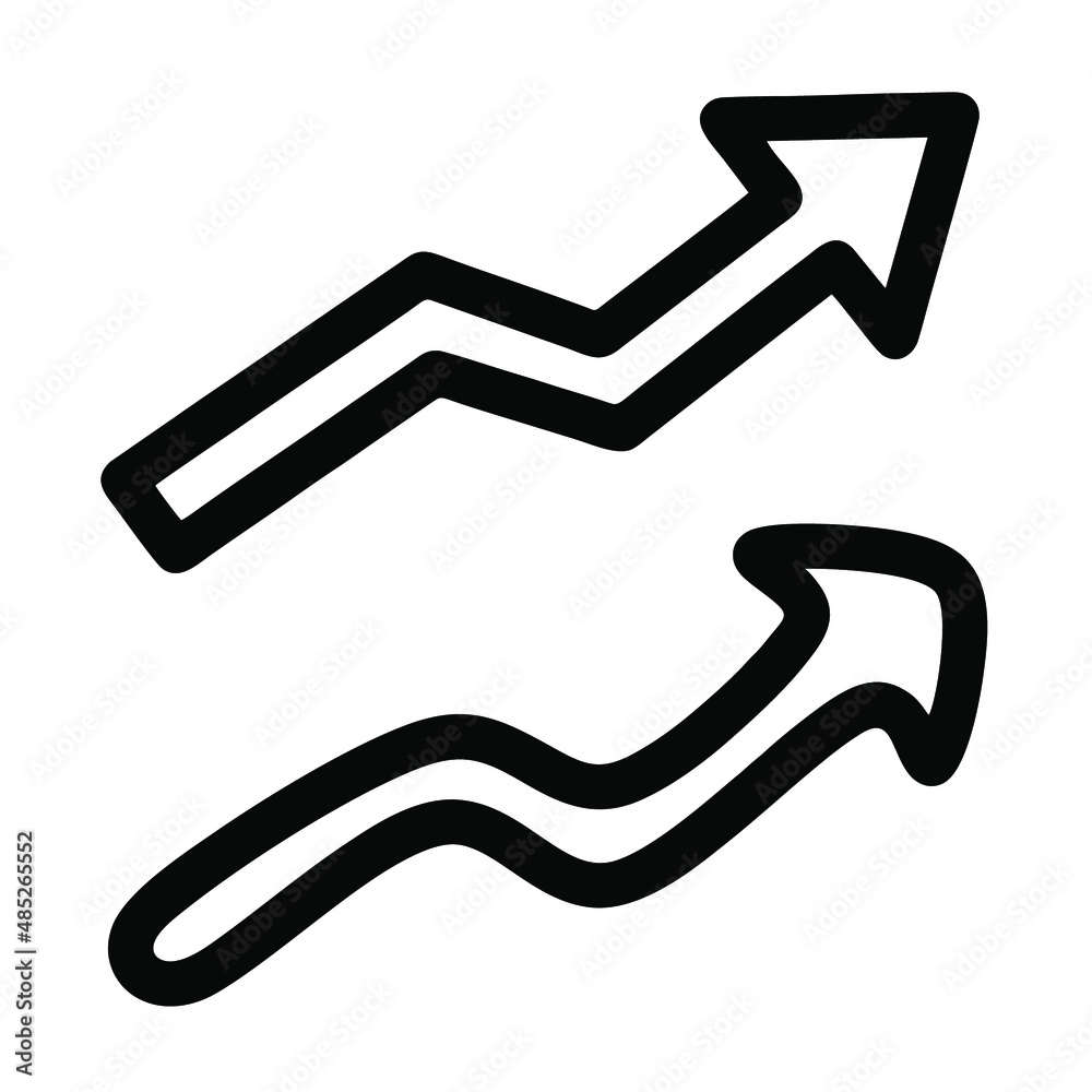 Business performance or arrow icon. Trendy flat vector business ...