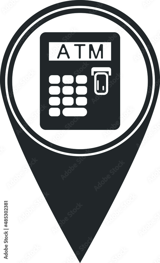 Atm machine location icon vector, atm machine icon Stock Vector | Adobe ...