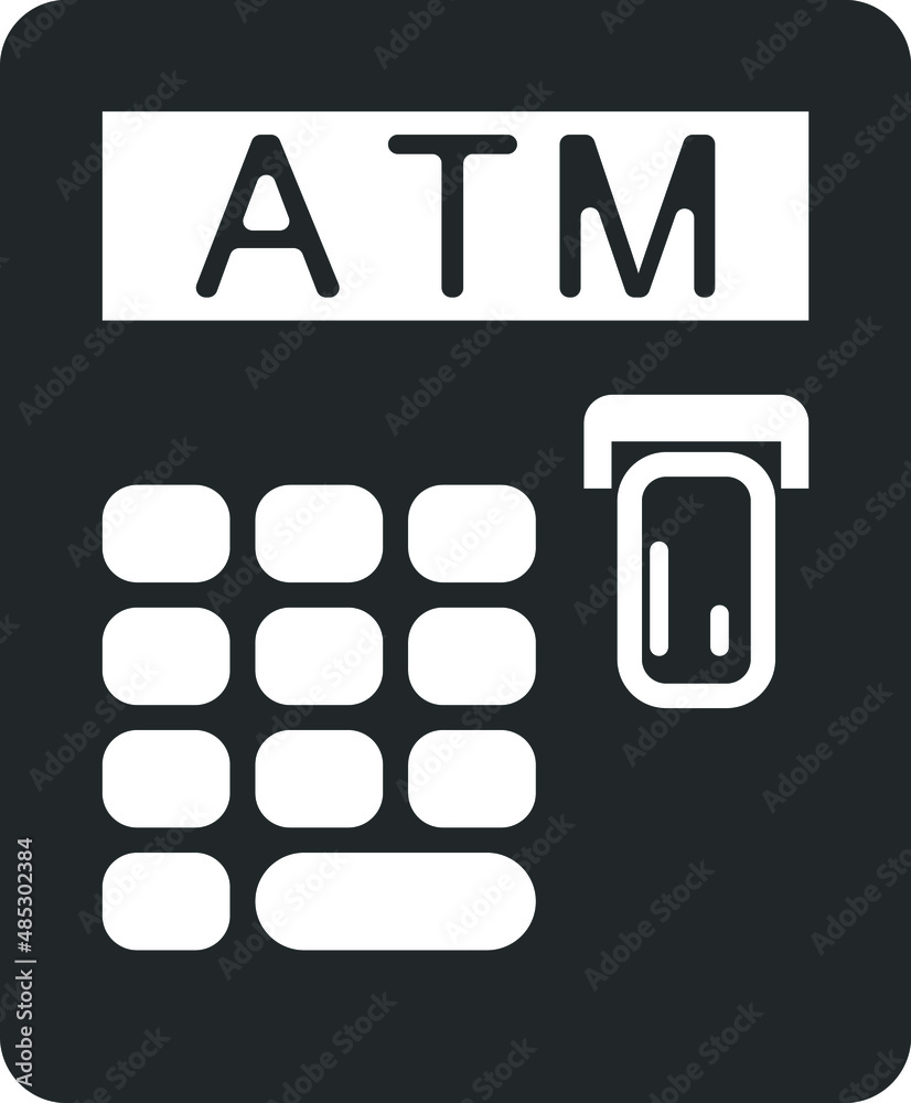 Atm machine location icon vector, atm machine icon Stock Vector | Adobe ...