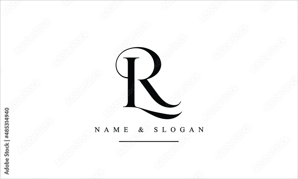 RL, LR, R, L abstract letters logo monogram Stock Vector | Adobe Stock