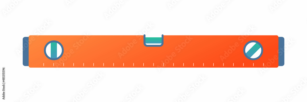 Vector illustration spirit level isolated on white background. Bubble ...