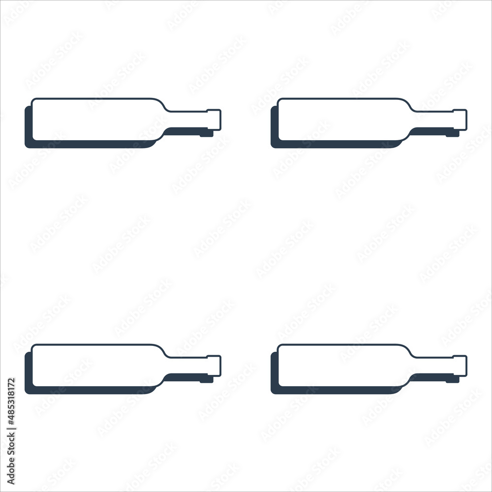 Vodka bottles seamless pattern. Line art style. Outline image. Black ...