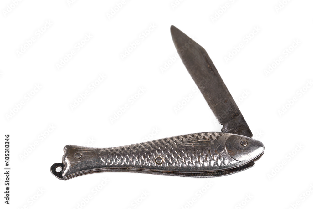 Famous pocket knife in Czechoslovakia in fish shape. Popularny nozik ...