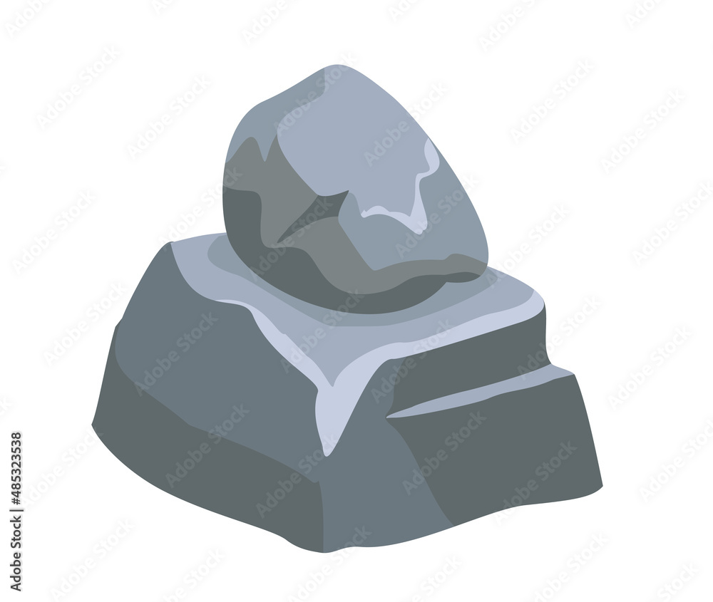Stone ledge. Pile rock outdoor, mineral block mountain cliff ...