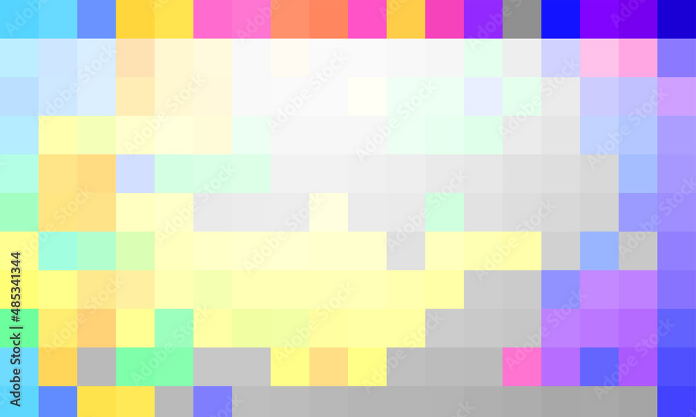 This is a raster image of a grid with square bright colored cells. RGB ...